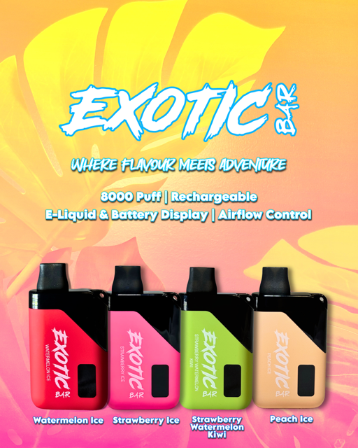 Exotic Bar 8000 Puff Disposable 4% – Vanilla Vape